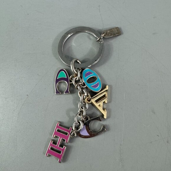 Coach | Accessories | Coach Keychain Fob Multicharm Cascading Letters ...